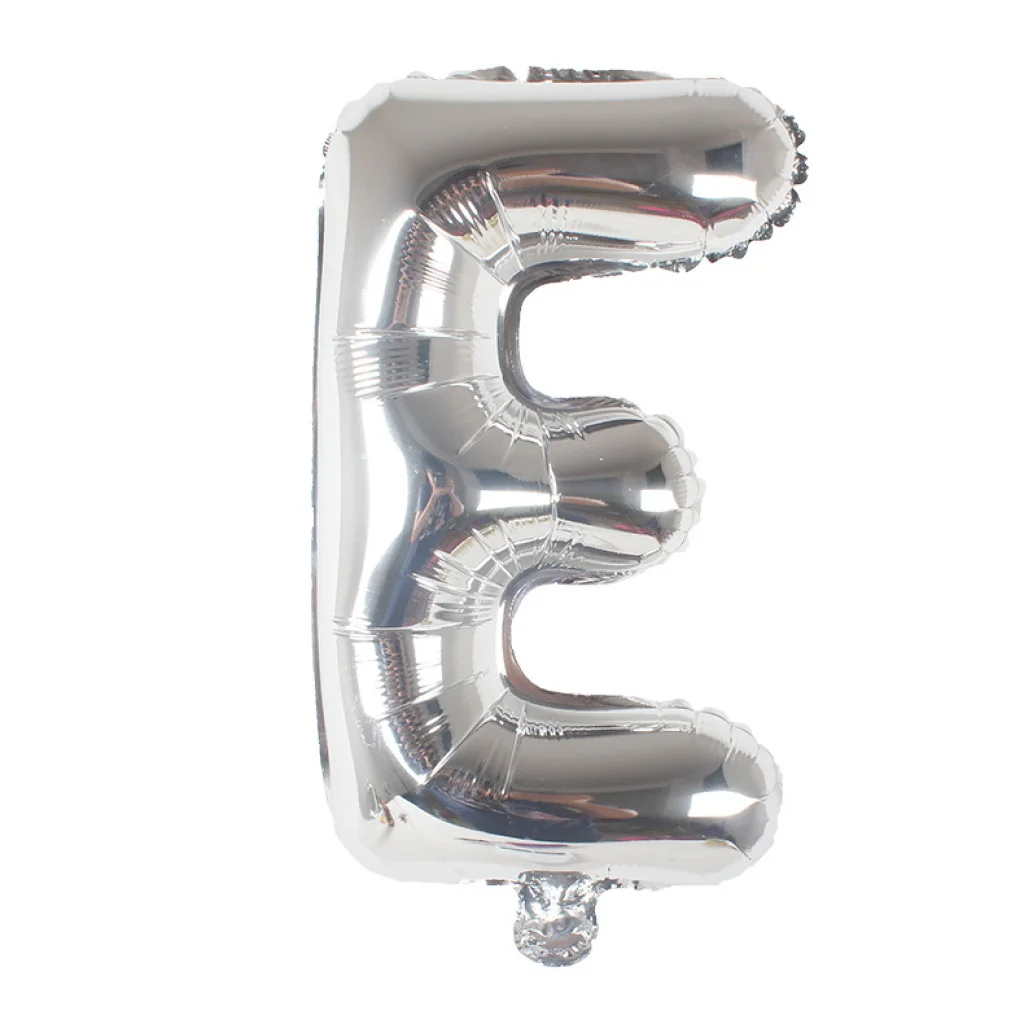 16 inch Letter E - Silver Balloons | Winner Party