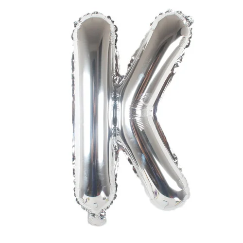 16 inch Letter K - Silver Balloons | Winner Party