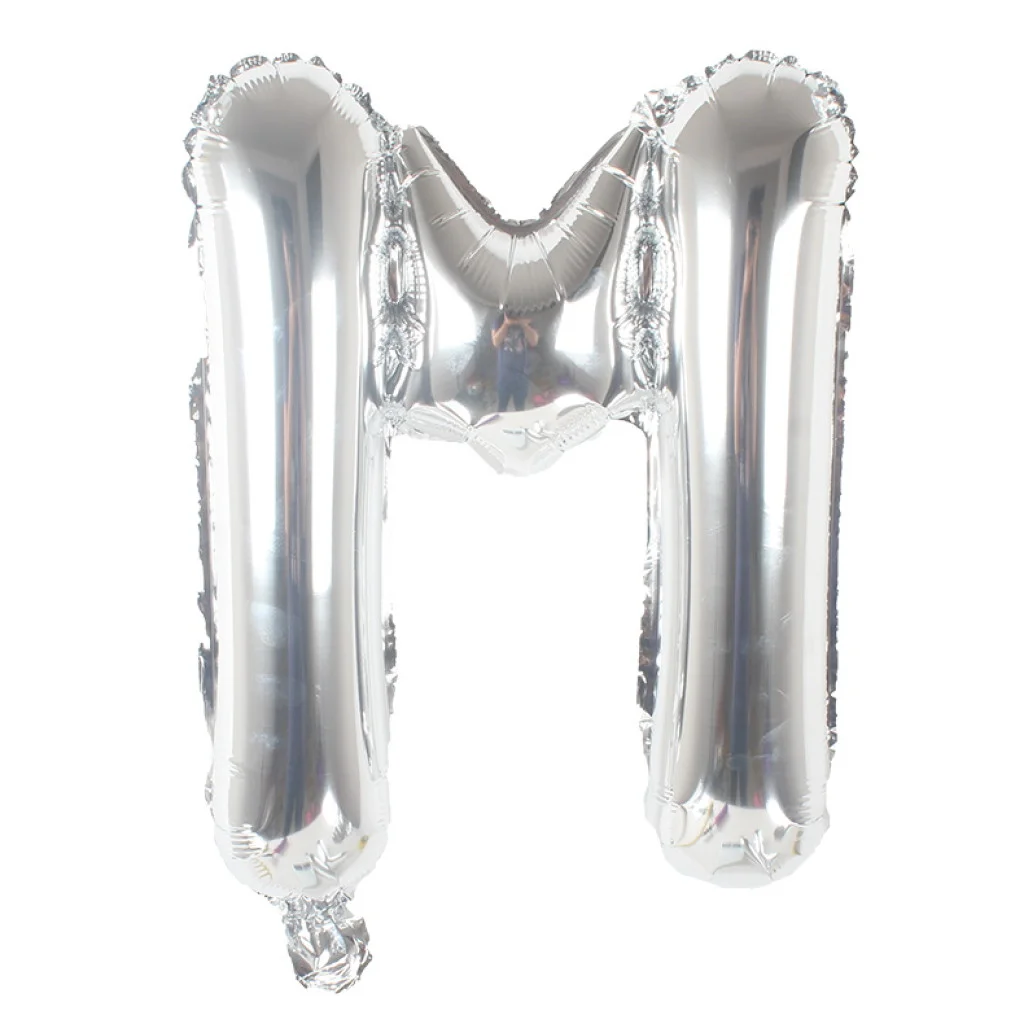 16 inch Letter M - Silver Balloons | Winner Party
