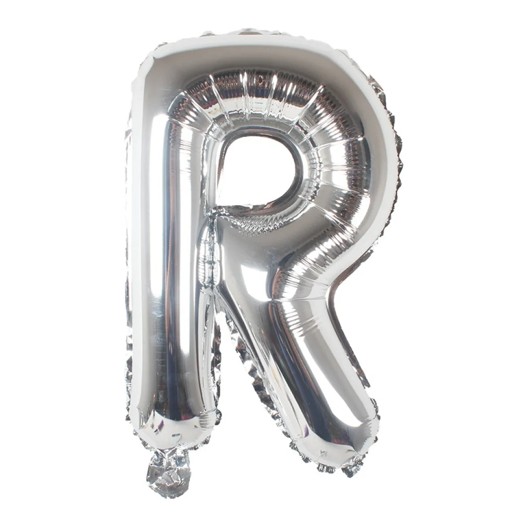 16 inch Letter R - Silver Balloons | Winner Party