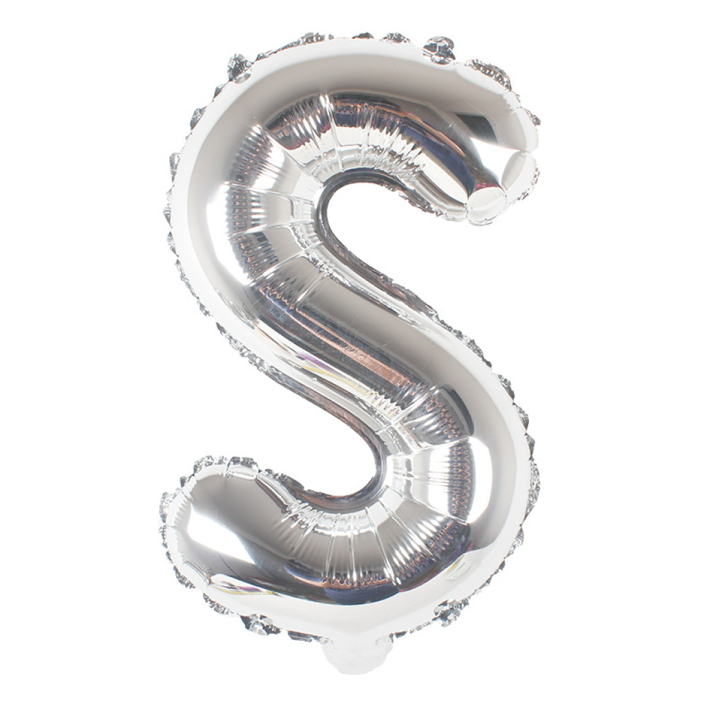 16 inch Letter S - Silver Balloons | Winner Party