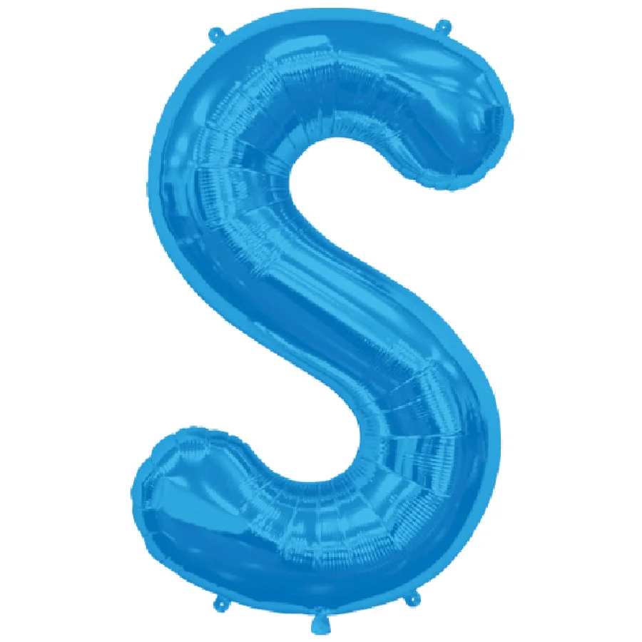 BALLOON 16 inch Letter S - Blue | Winner Party