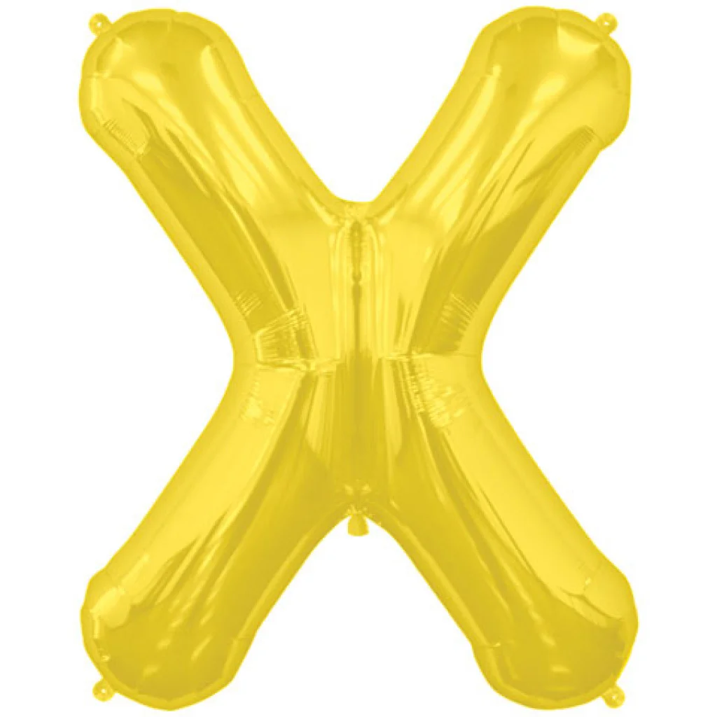 BALLOON 16 inch Letter X - Gold | Winner Party