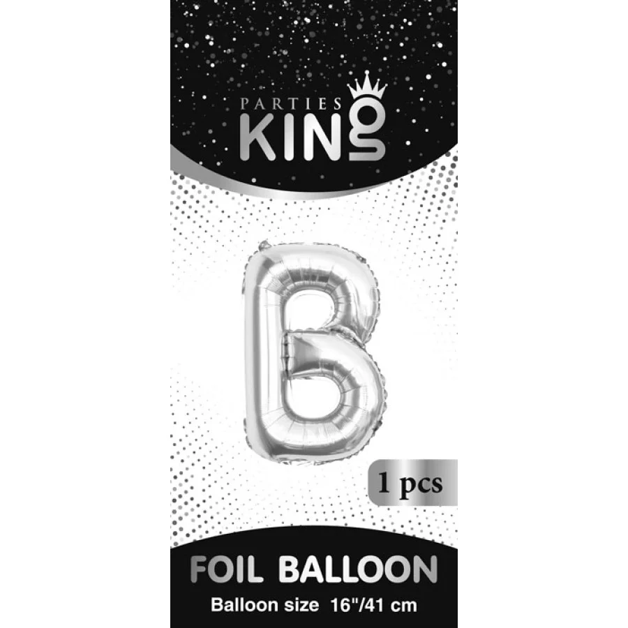 16 inch Letter B - Silver Balloons | Winner Party