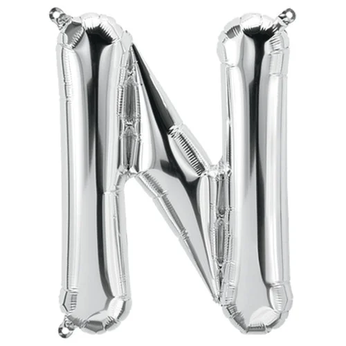 BALLOON 34 inch Letter N - Silver | Winner Party