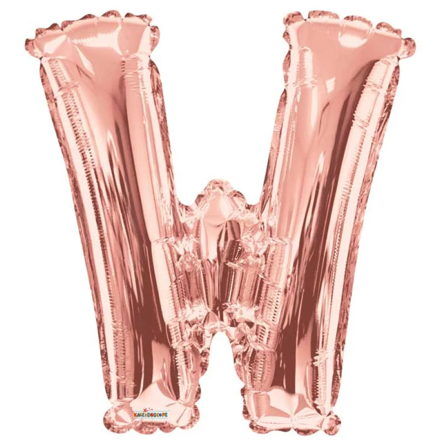 BALLOON 34 inch Letter W - Rose Gold Shape | Winner Party