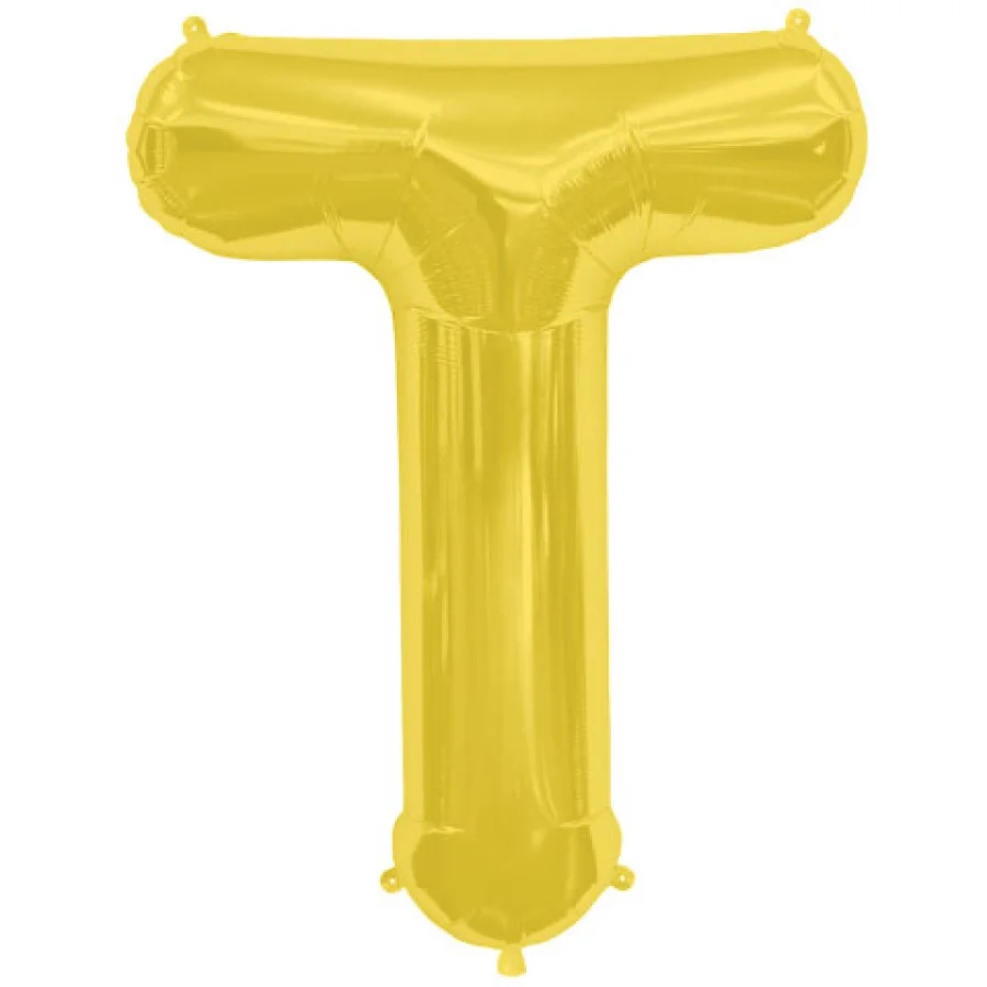 BALLOON 34 inch Letter T - Gold | Winner Party
