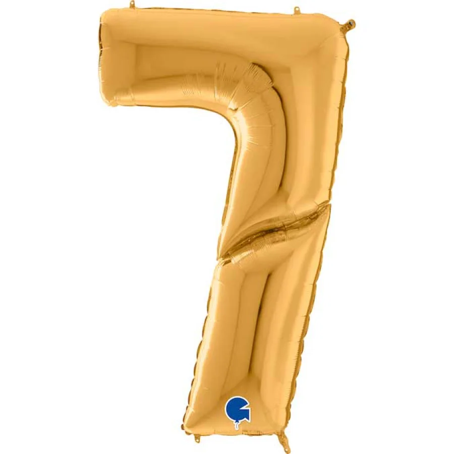 64 inch Number 7 Gold Jumbo Balloon | Winner Party