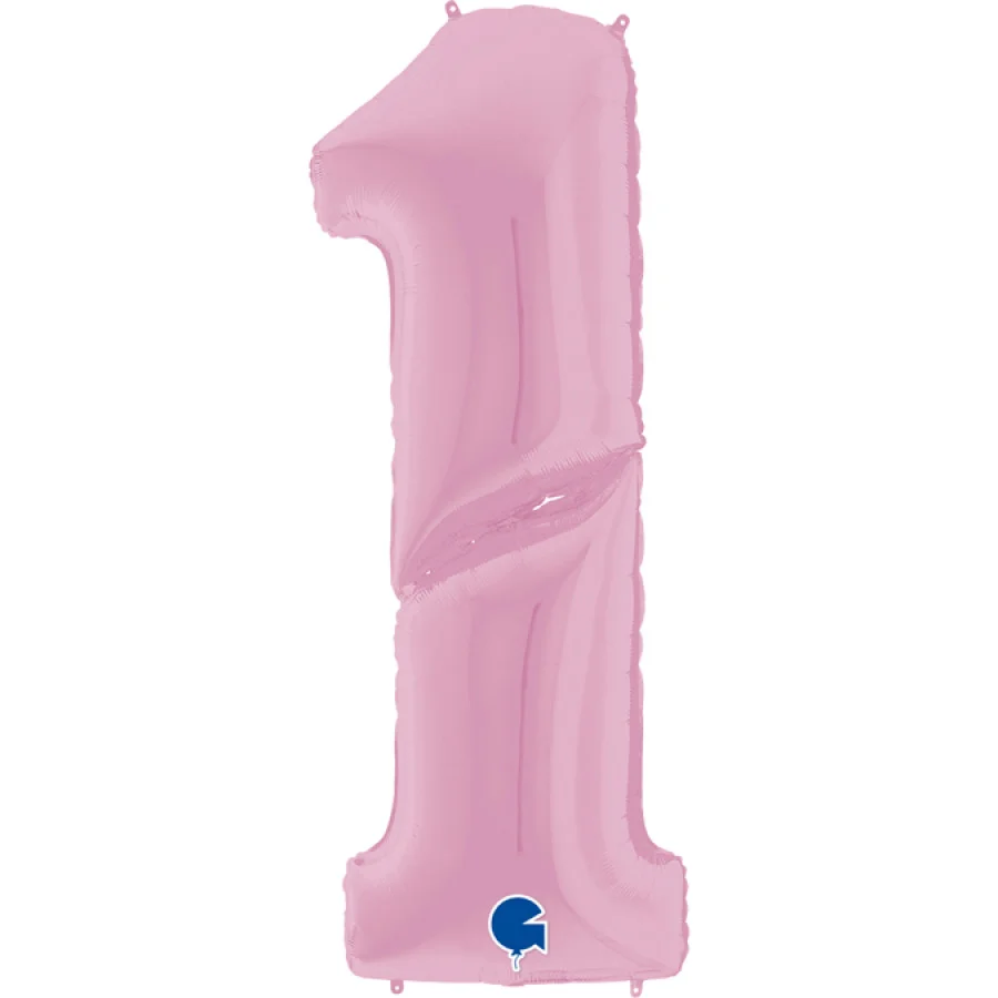 64 inch Number 1 Pastel Pink Jumbo Balloon | Winner Party