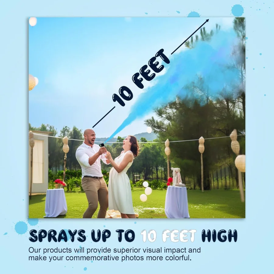 Gender Reveal Fire Extinguisher Color Blasters,100 gm- small - Blue ...