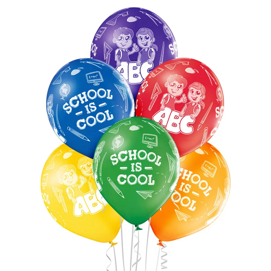 12 inch School is cool balloon 6 pcs - For decoration and helium ...