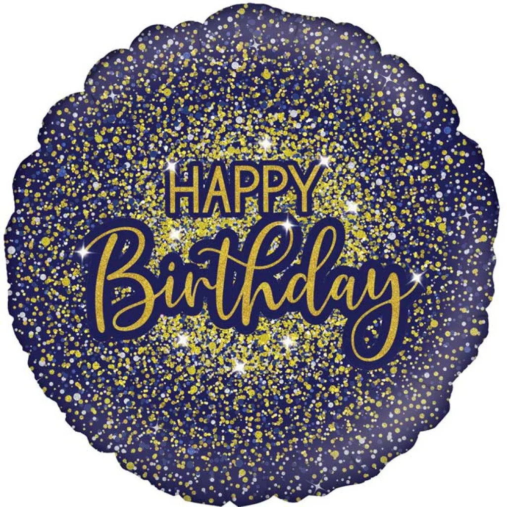 18 inch Birthday Blue Holographic balloon | Winner Party