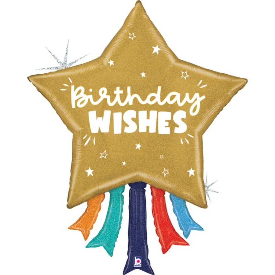 43 inch Birthday Wishes Star balloon | Winner Party
