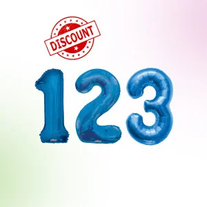 16 inch Blue Numbers | Winner Party