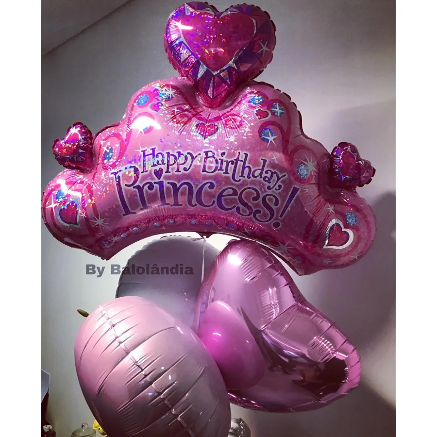 34 inch Happy Birthday Tiara balloon | Winner Party