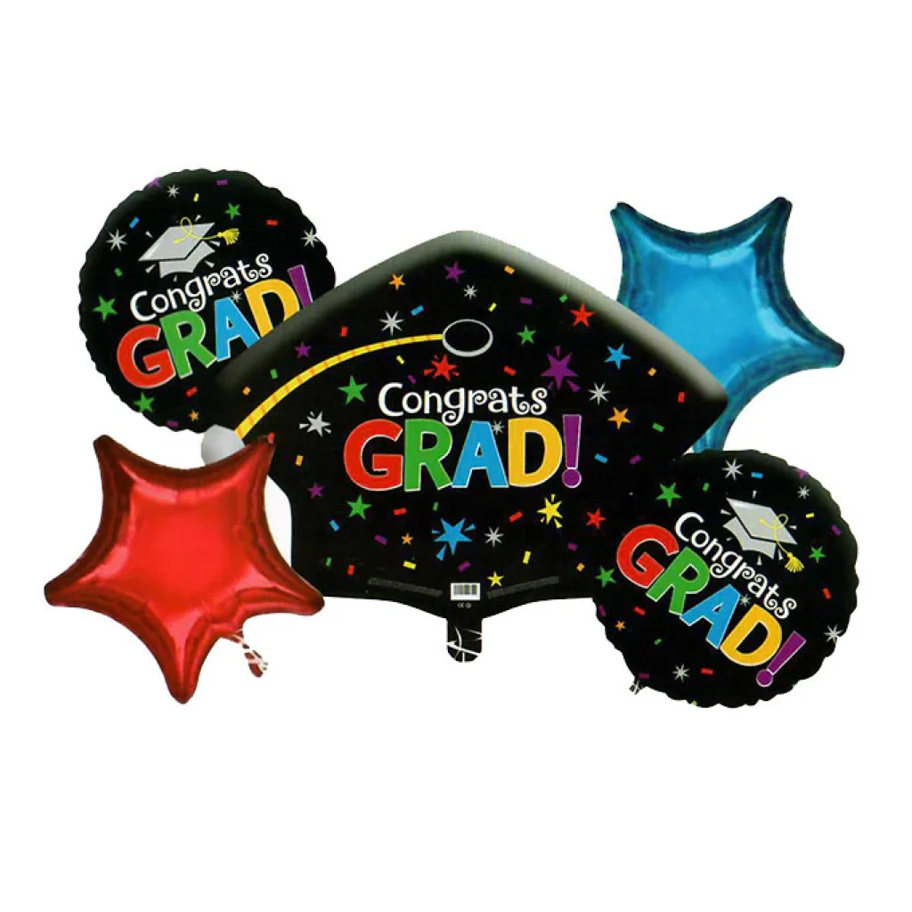 Cheerful Graduation Vibes Balloons and Banners Bouquet Balloons ...