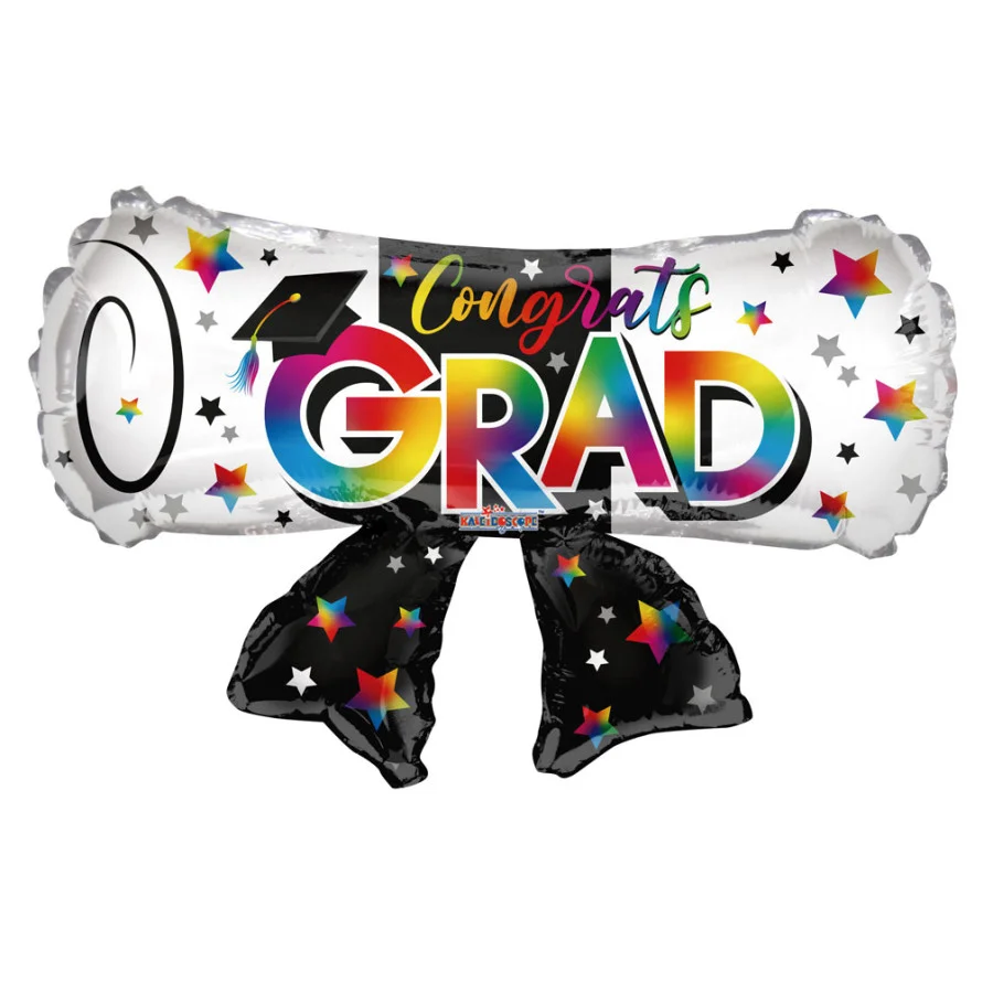 28 inch PR GRAD DIPLOMA MULTICILOR Foil Balloons | Winner Party