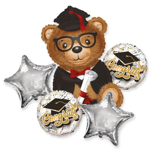 BEAR GRAD Balloon BOUQUET | Winner Party