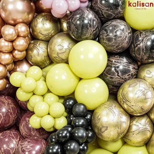 12 inch Safari Snake Macaron Lilac Kalisan Printed Latex Balloons (25 ...