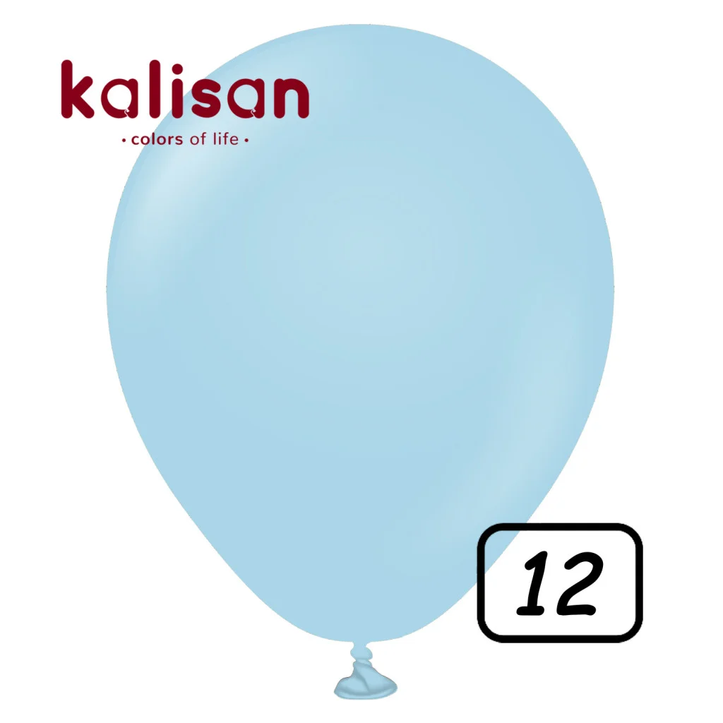 12" Kalisan balloon Macaron Matte Blue 100 pcs | Winner Party
