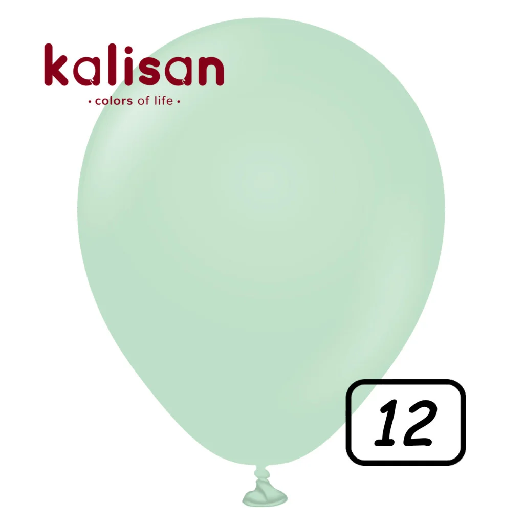 12" Kalisan balloon Macaron Matte Green 100 pcs | Winner Party