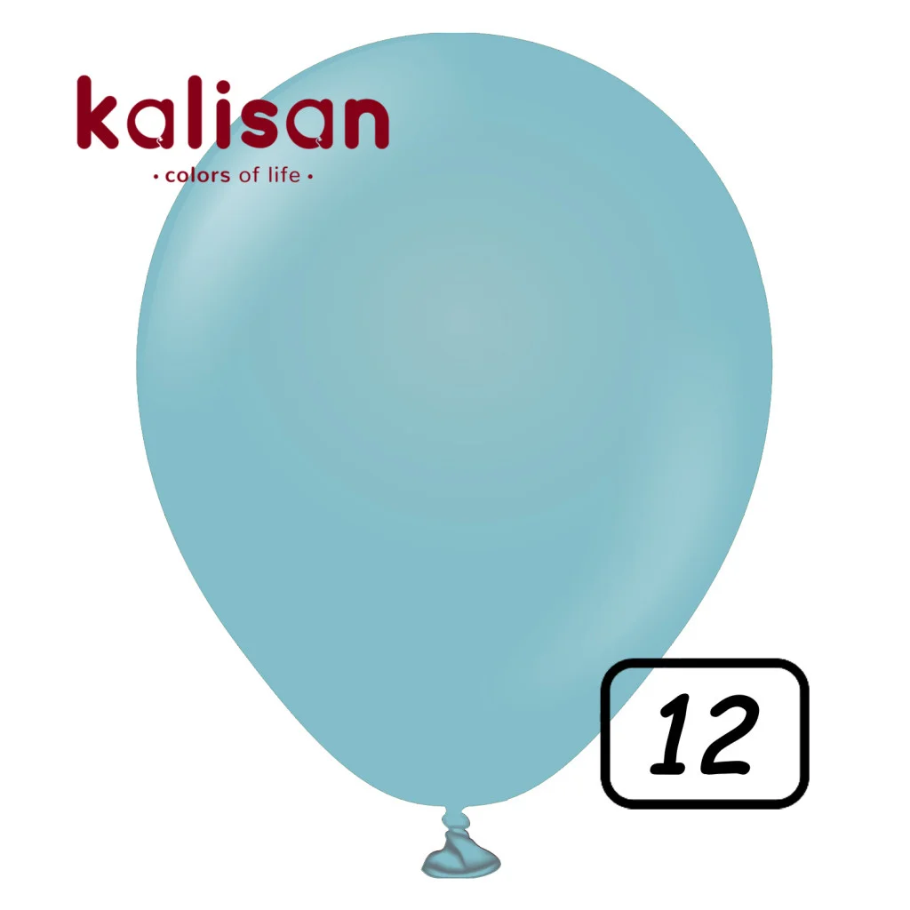 12 inch kalisan retro Latex Balloons Blue Glass - 100 Pcs | Winner Party