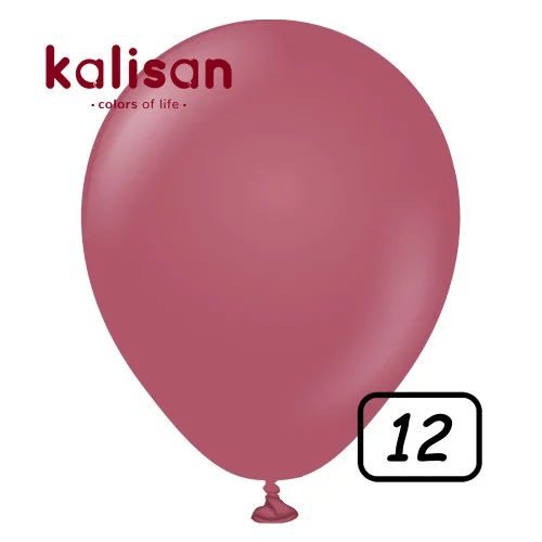12 inch kalisan retro Latex Balloons Wild Berry - 100 Pcs | Winner Party