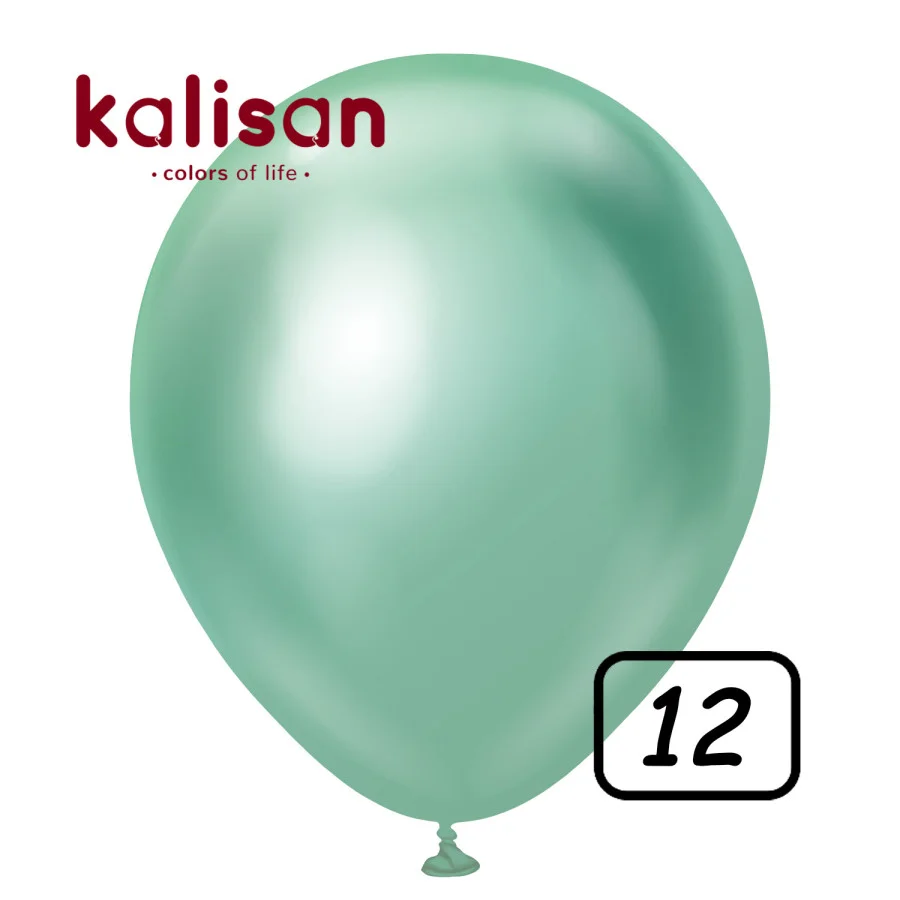 12" Kalisan balloon chrome Green 50 pcs | Winner Party