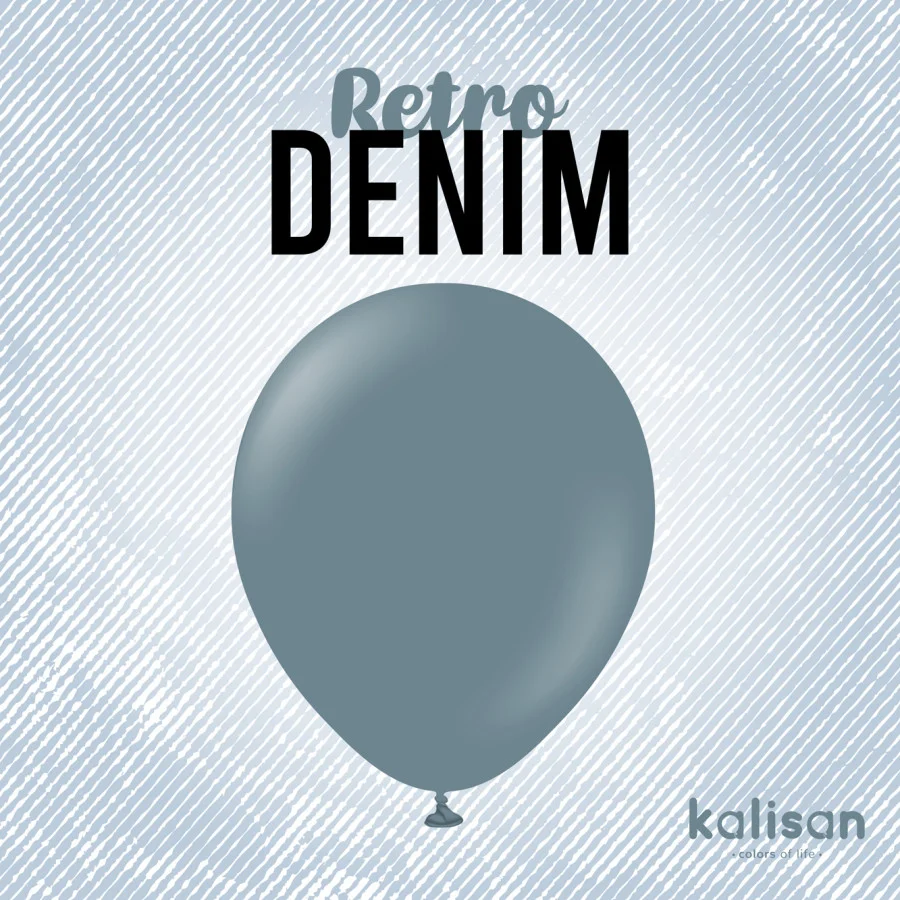 12 inch balloon Retro Denim - 100 pcs | Winner Party