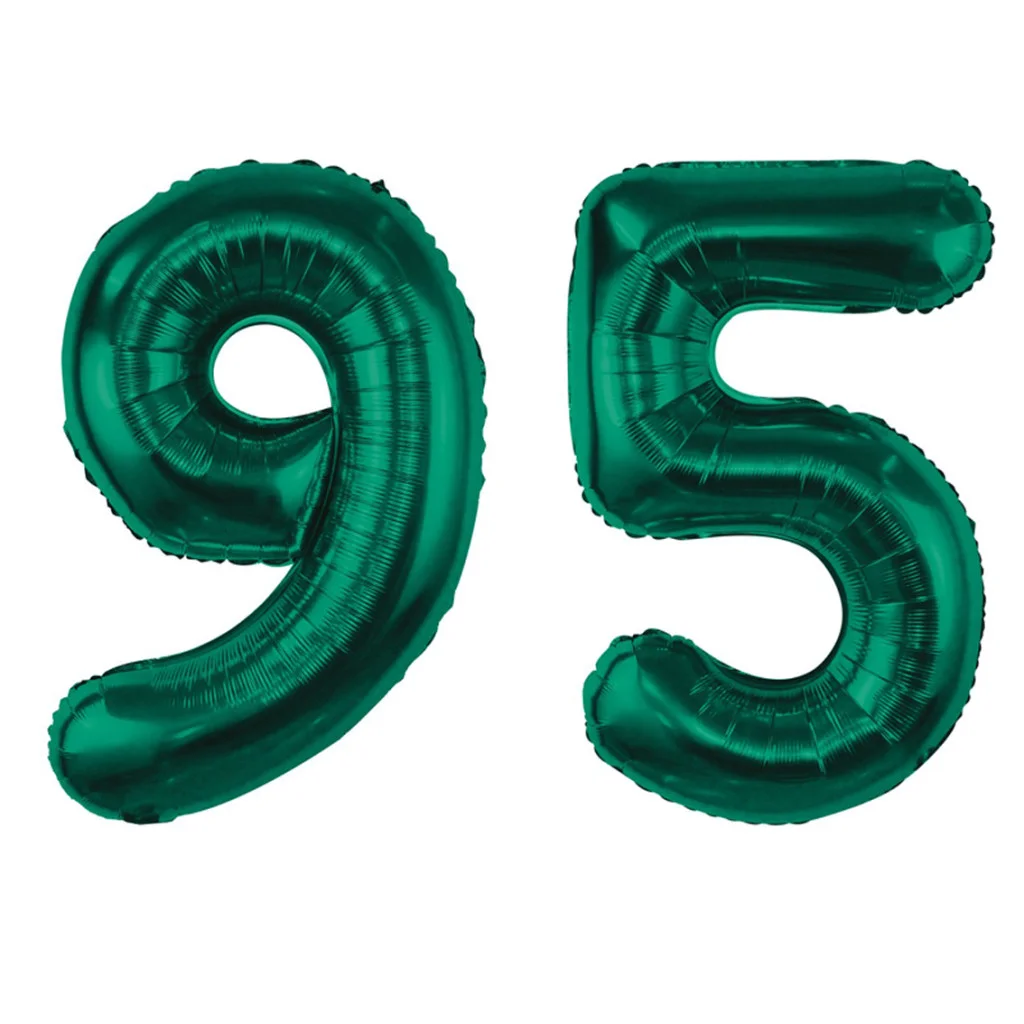 85 cm Foil Balloons Set Numbers 5 Dark Green | Winner Party