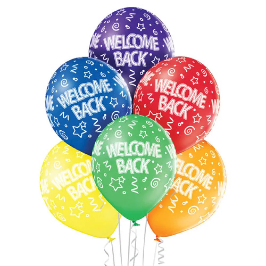 12 inch welcome back 50 count - For decoration and helium ,balloons are ...