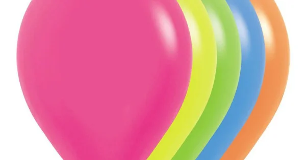 Sempertex 12 inch Neon Assortment Latex Balloons (50pcs) | Winner Party