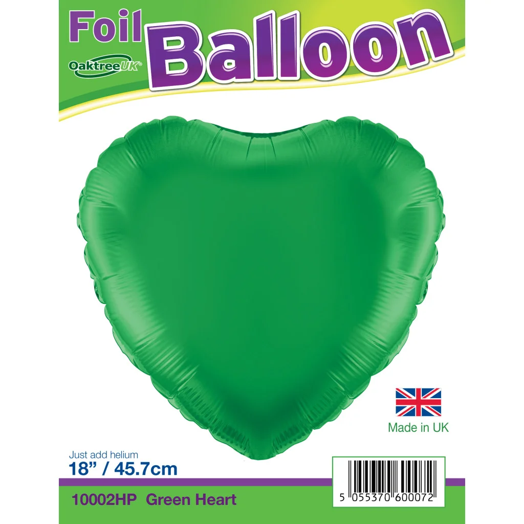 18 inch Heart Green Foil Balloons | Winner Party