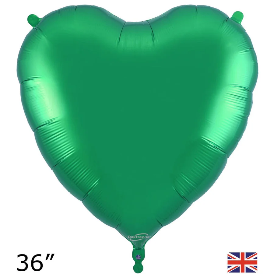 36 inch Heart Green Foil Balloons | Winner Party