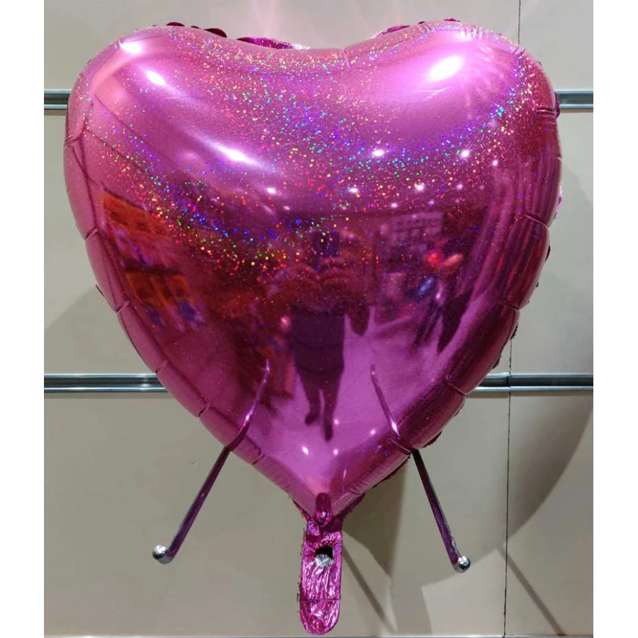18 inch Star Glitter Holographic Fuxia Foil Balloons | Winner Party