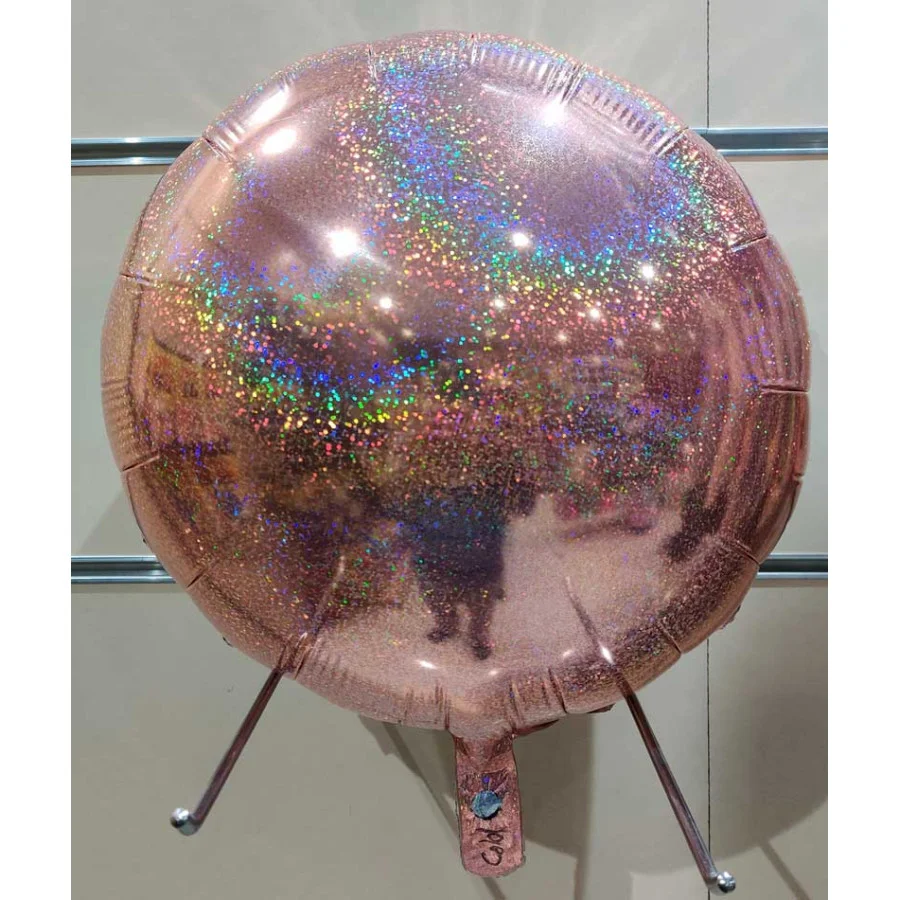 18 inch Heart Glitter Holographic Rose Gold Foil Balloons | Winner Party