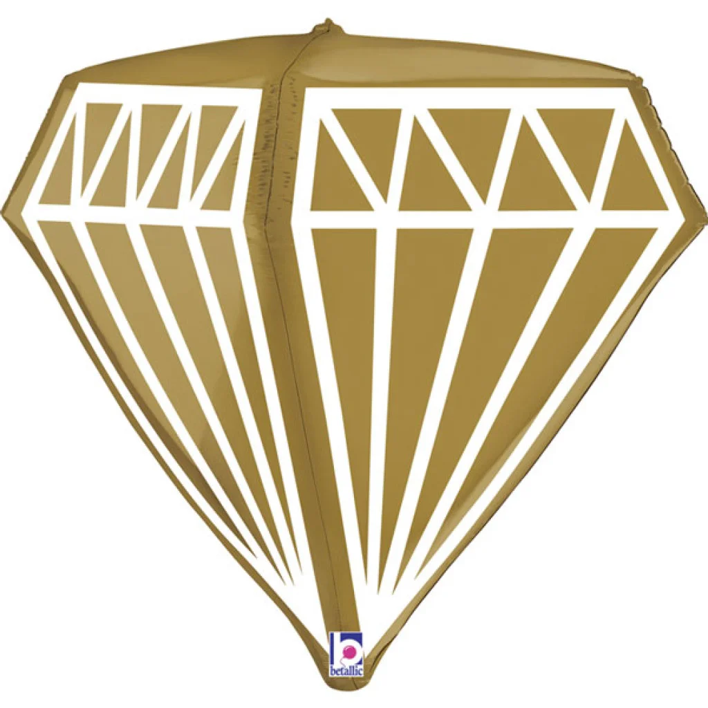 24 inch Dimensional Geo Gem Foil balloon | Winner Party