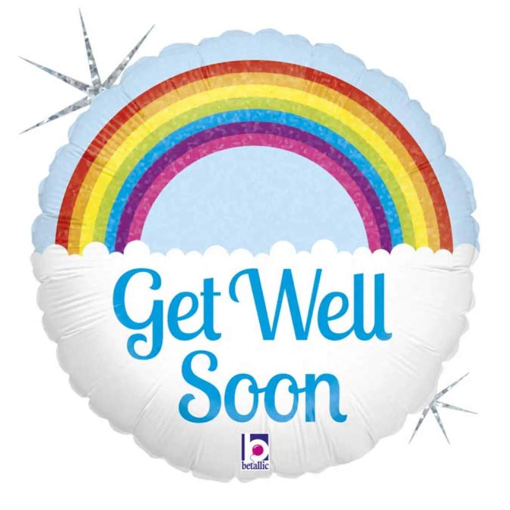 18 inch Get Well Soon Rainbow Foil balloon | Winner Party