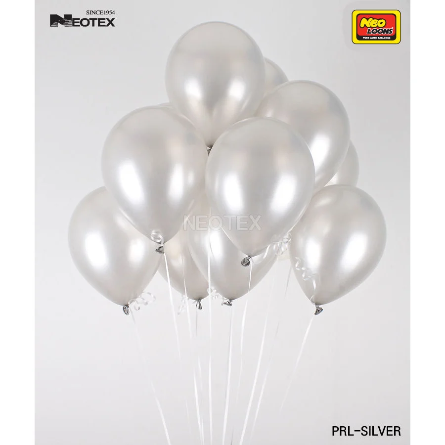 5 inch Latex Balloon metallic Silver 100 count | Winner Party