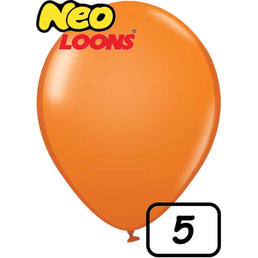 5 inch Latex Balloon Standard ORANGE 100 count | Winner Party
