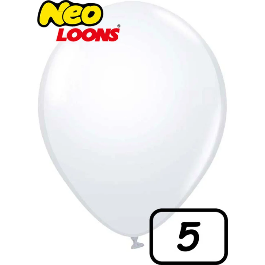 5 inch Latex Balloon Standard White 100 count | Winner Party